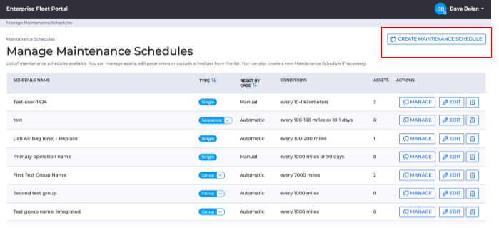 Manage Maintenance Schedules – Hino Edge