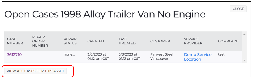 Open Cases/Pending Service Requests - Service Providers – Hino Edge